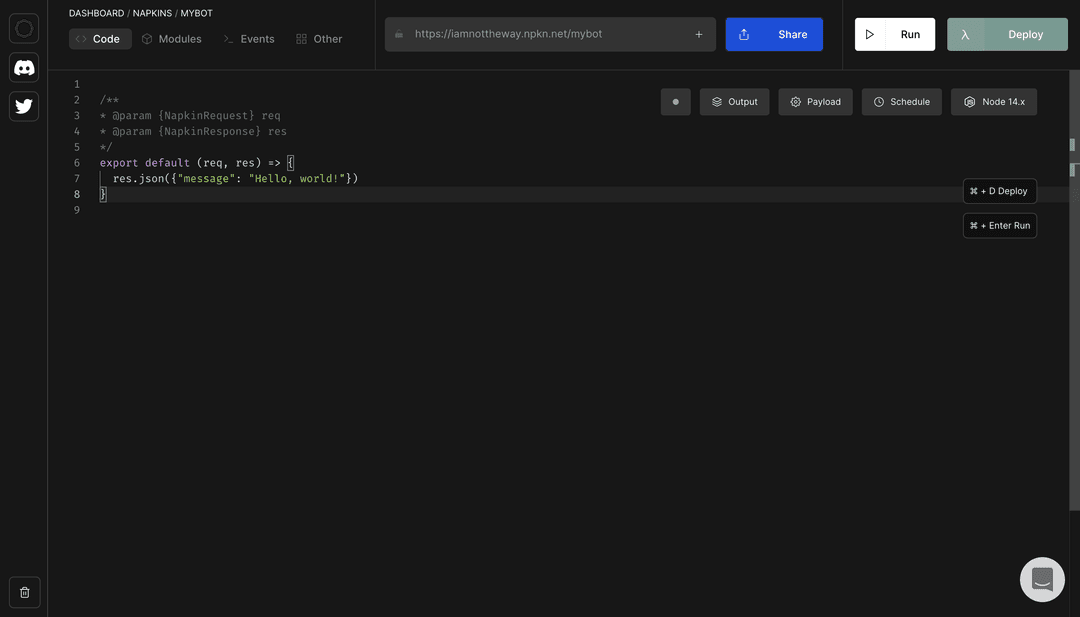 Napkin Blog - Build a telegram bot with NodeJS in 4 minutes