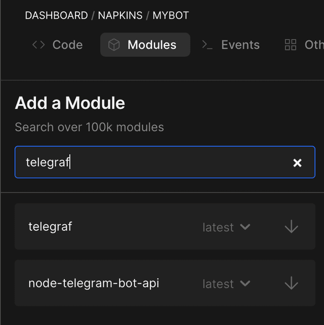 Napkin Blog - Build a telegram bot with NodeJS in 4 minutes
